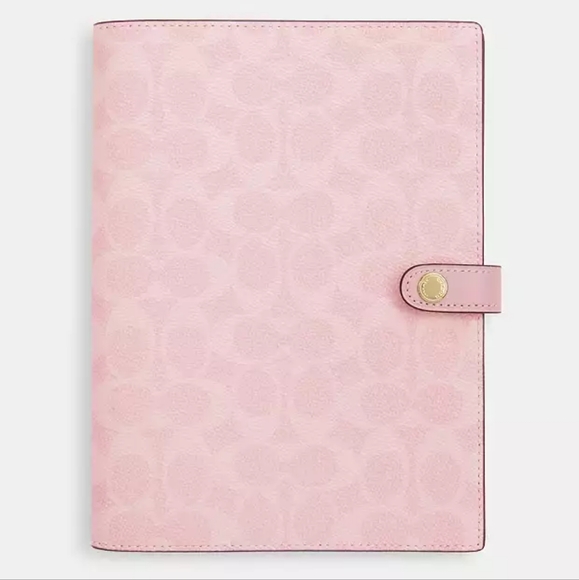Coach | Accessories | Coach Notebook In Signature Canvas In Powder Pink ...